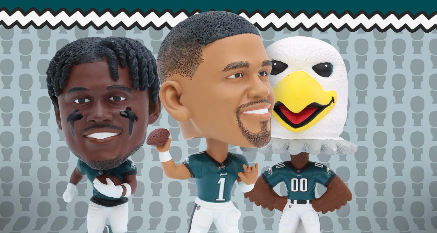 New Philadelphia Eagles Mini Bighead Bobbleheads Released By FOCO - The ...